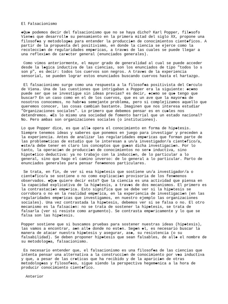 Falsacionismo POPPER | PDF | Karl Popper | Experiencia