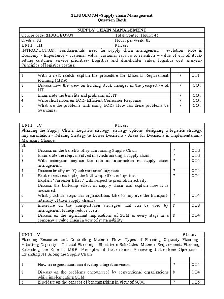 QB Test 2 | PDF | Lean Manufacturing | Supply Chain Management