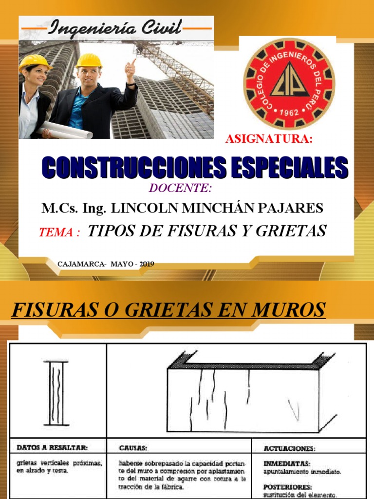 03-Tema 03-Tipos de Fisuras y Grietas | PDF 03-Tema 03-Tipos de Fisuras y Grietas | PDF