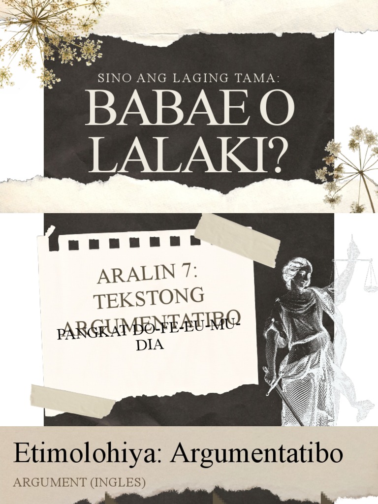 Sino Ang Laging Tama:: Babae O Lalaki? | PDF