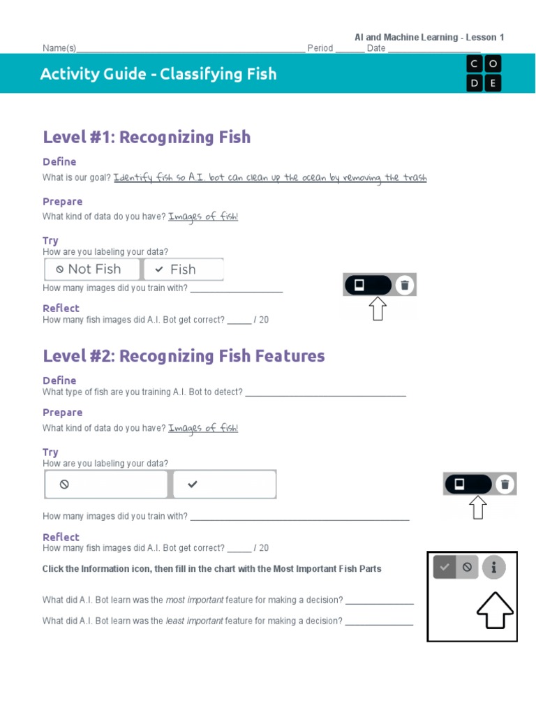 Activity Guide - Lesson 1 Introduction To Machne Learning - Classifying ...