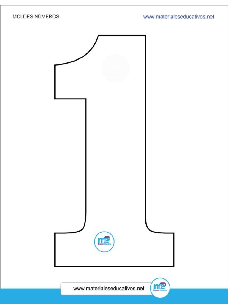 Moldes De Numeros Para Imprimir Plantillas Para Repasar El Trazo De
