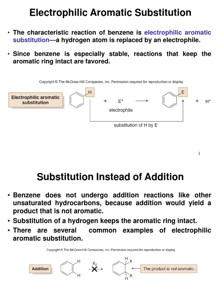Ch18 2021 Electrophilic Aromatic Substitution Students | PDF | Chemical ...