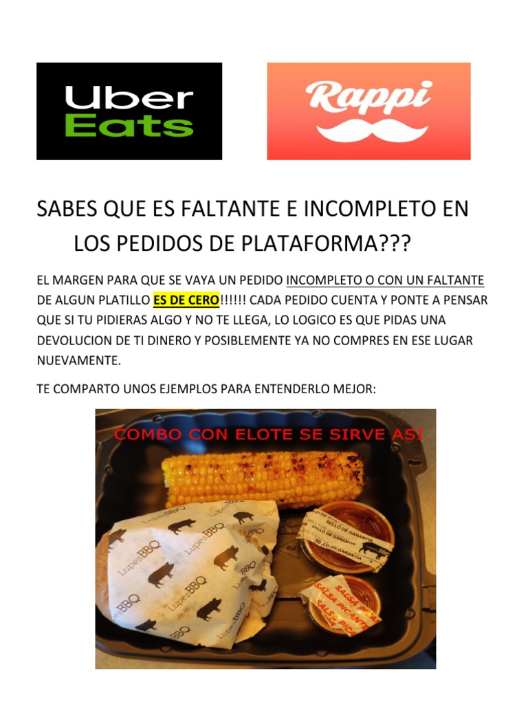 Sabes Que Es Faltante e Incompleto en Los Pedidos de Plataforma | PDF