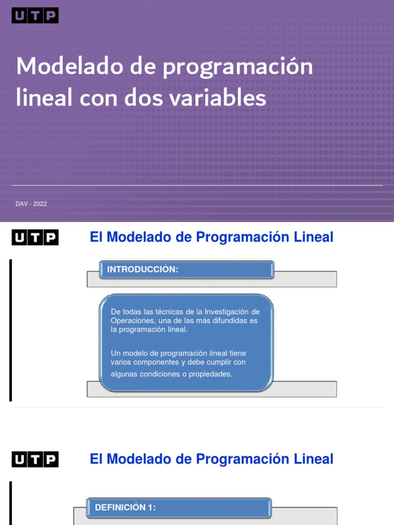 S02.s1 Semana 2 - Modelado de Programación Lineal Con Dos Variables | PDF | Informática