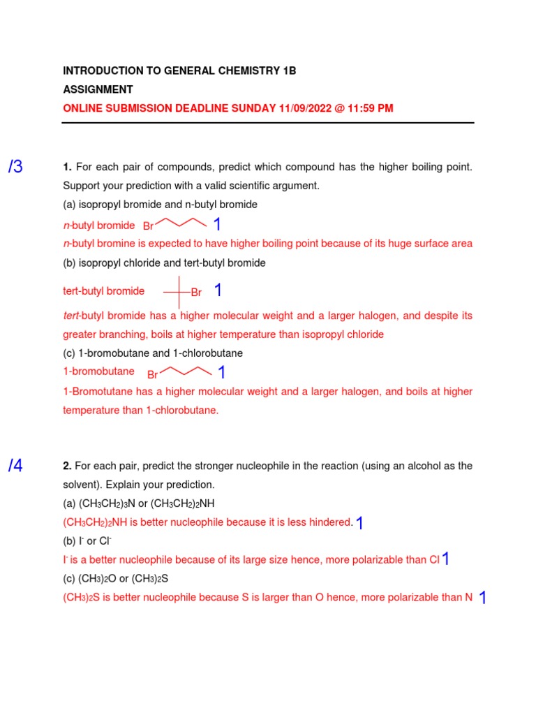 Assignment 1 | PDF | Hydrogen Peroxide | Thiol