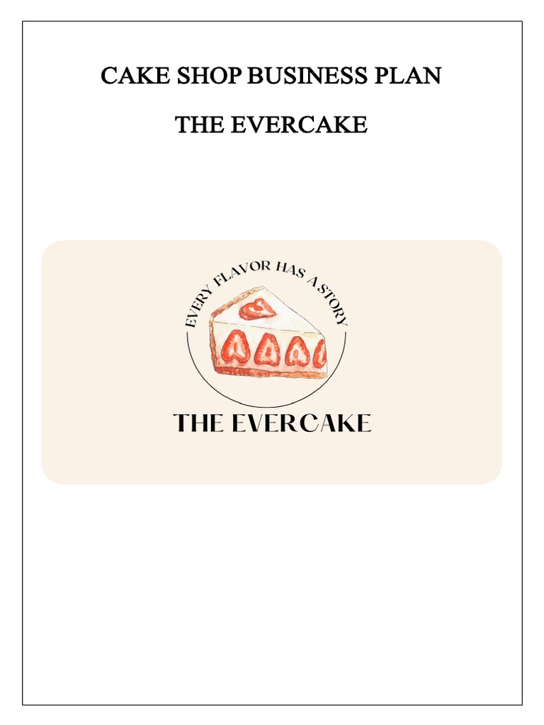 Cake Shop Business Plan, PDF | PDF