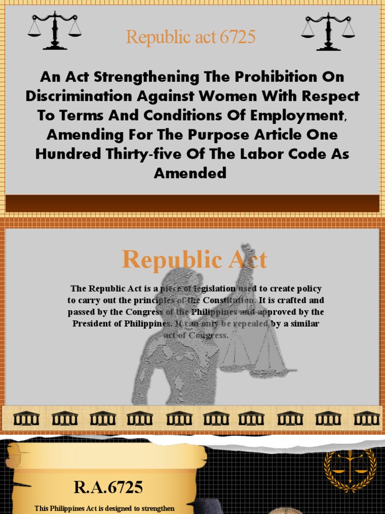 Ra 6725 | PDF | Employment | Employment Discrimination