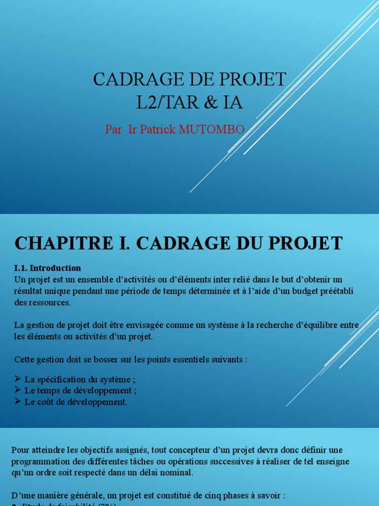 Cadrage Projet | PDF
