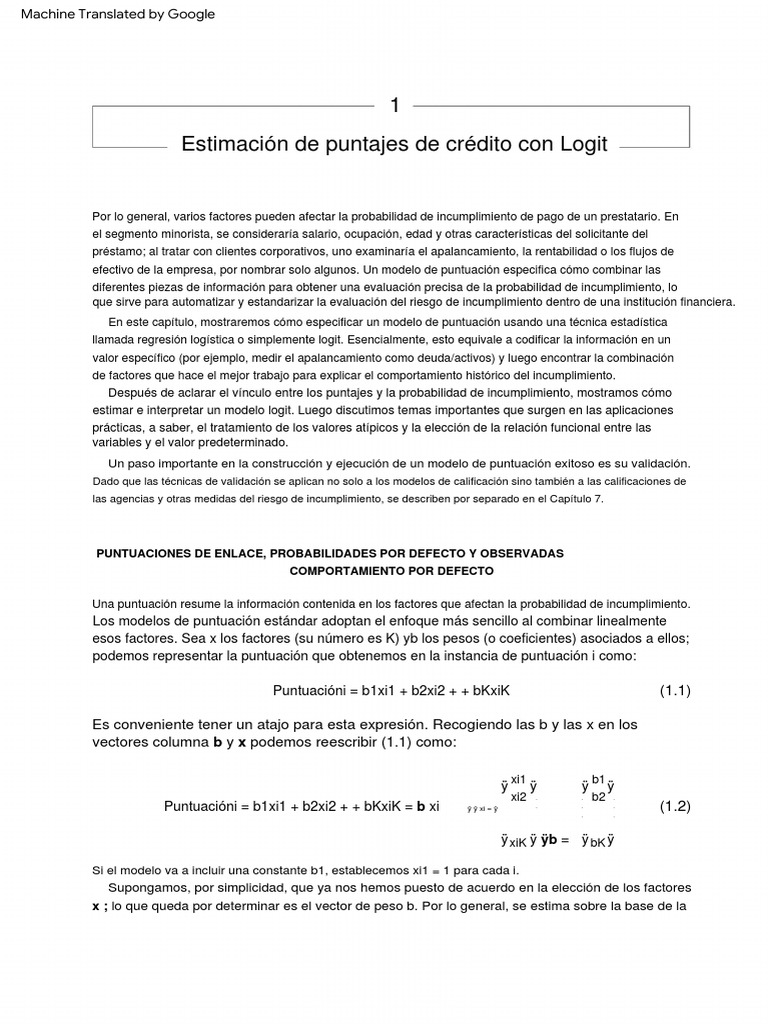 Capitulo 1 Credit risk modeling in Excel and VBA español | PDF