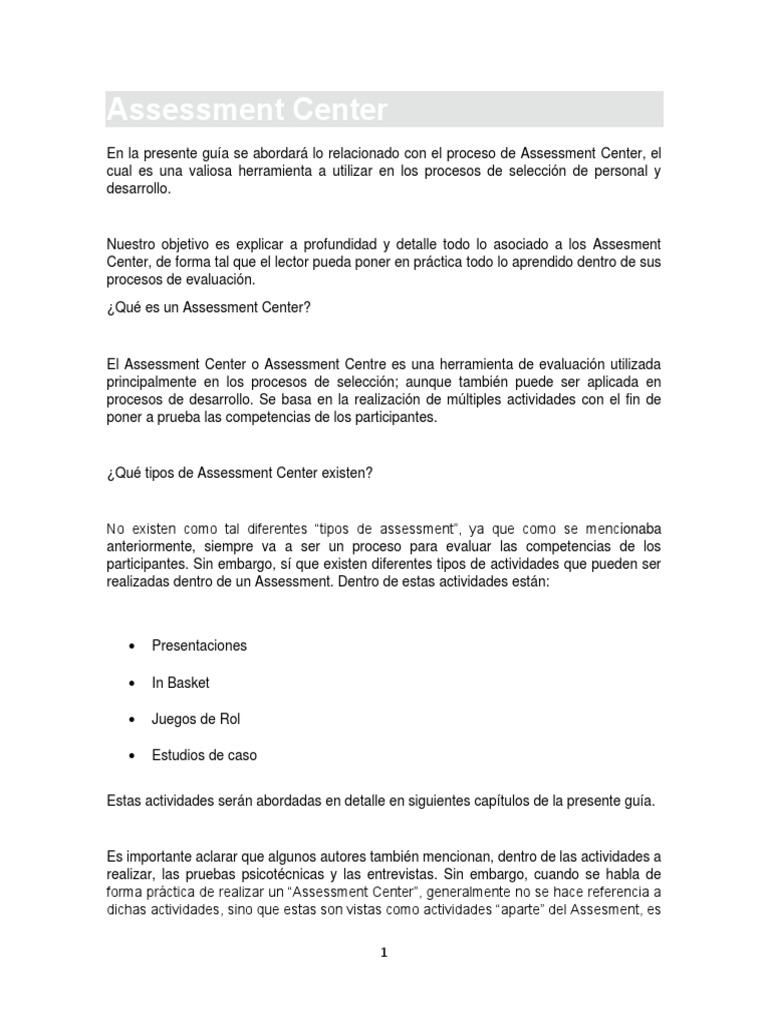Assessment Center | PDF | Caso de estudio | Marketing