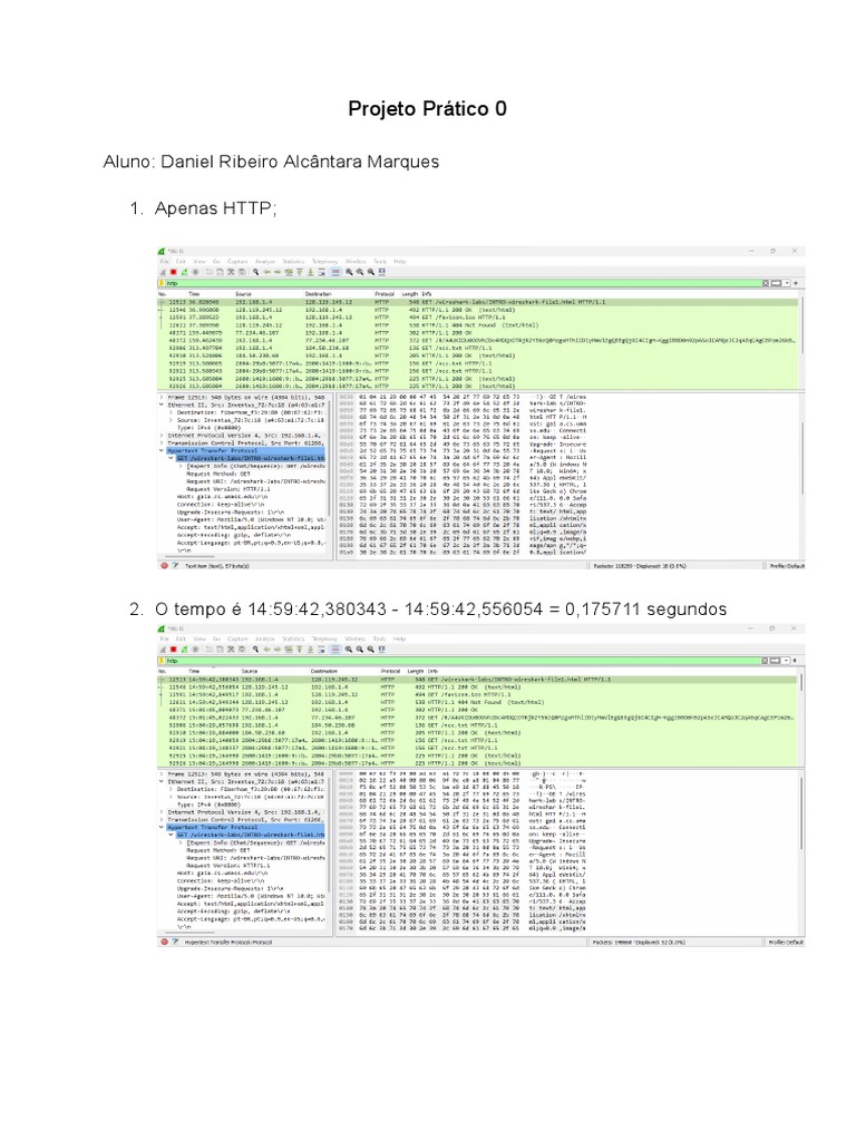 Projeto Prático 0 (Redes-Daniel Ribeiro Alcântara Marques) | PDF