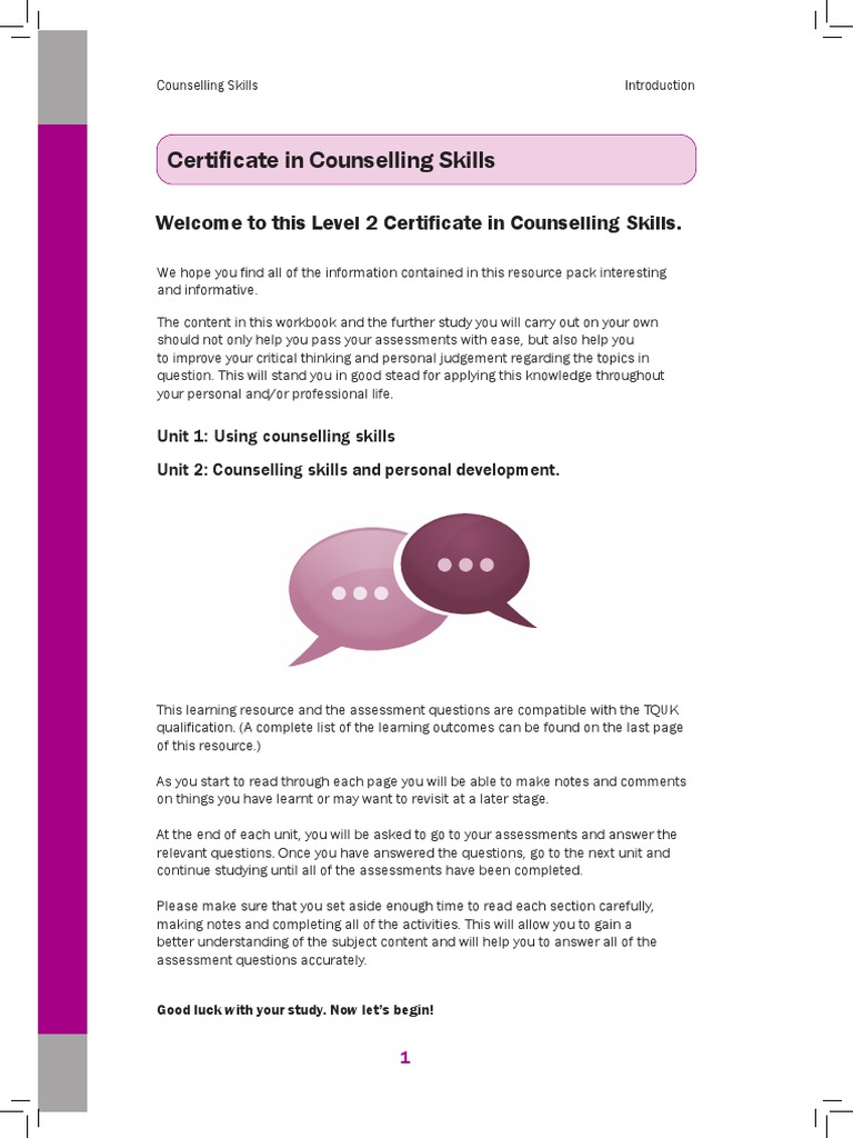 Core Counselling Skills Overview | PDF | Body Language | Empathy