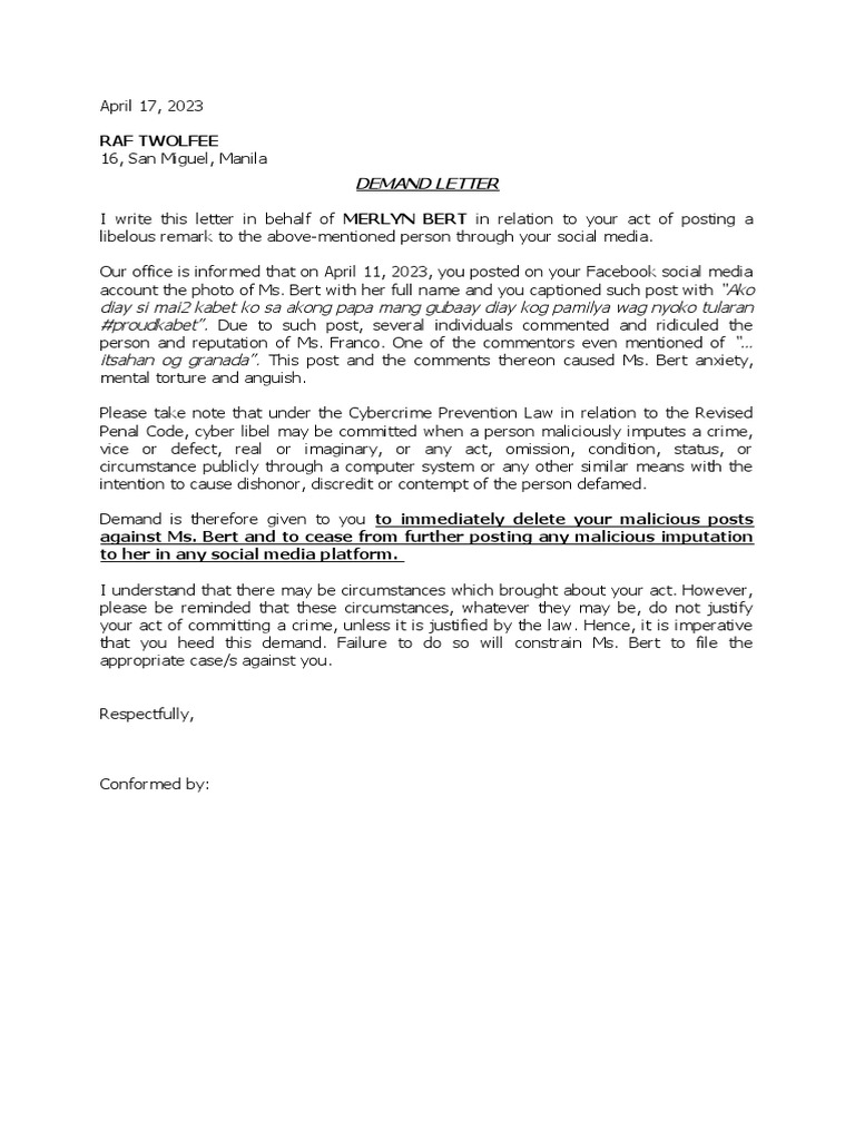 Remove Libelous Social Media Post | PDF