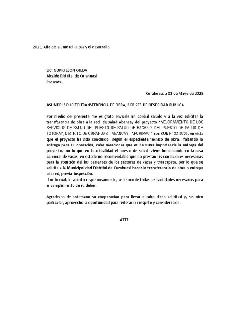 Formato Oficio | PDF