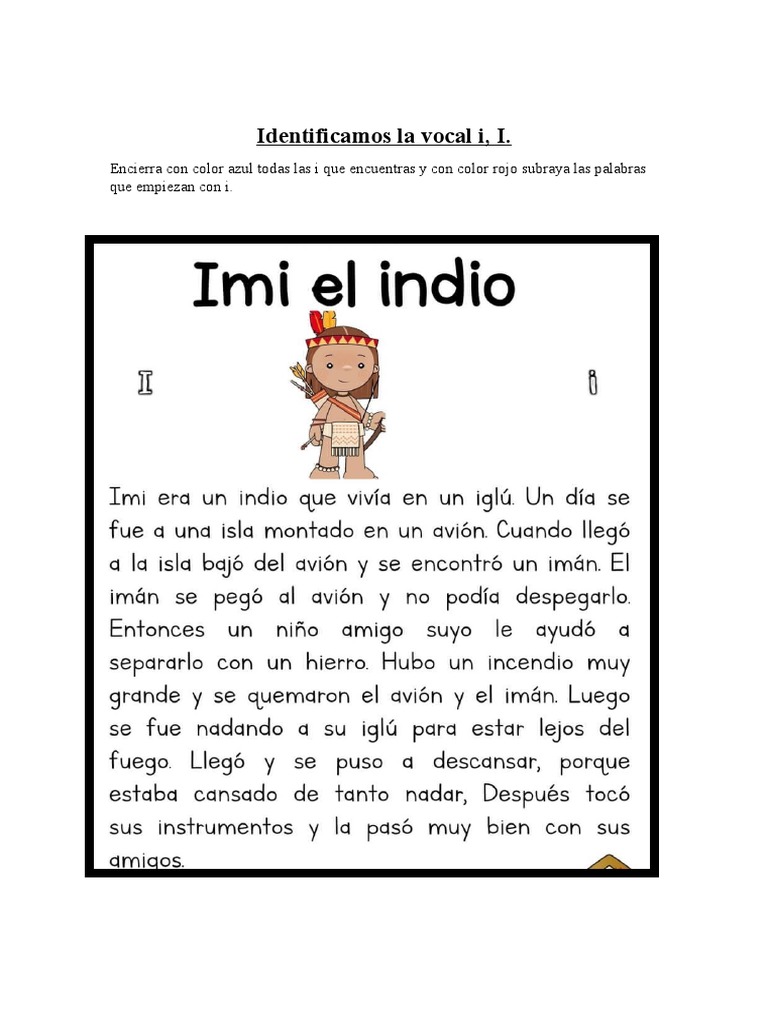 Identificamos la vocal i | PDF