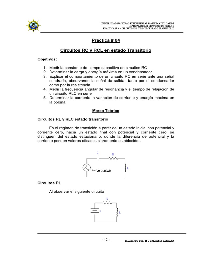 P-4 - Ctos RC y RLC en Regimen Transitorio | PDF