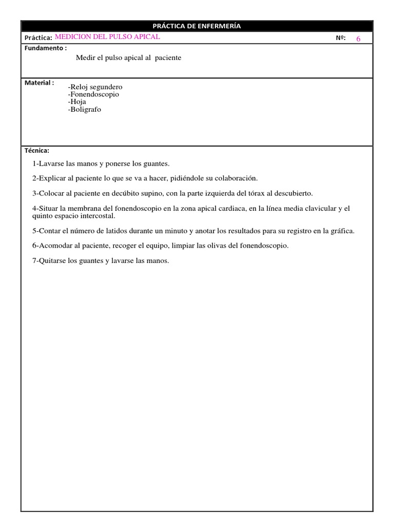 Protocolo 6 TA Vacío | PDF