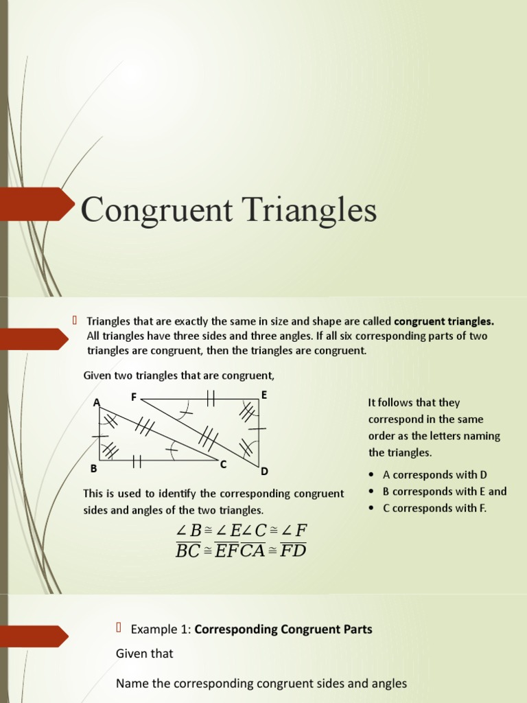 8L2 Congruent Triangles | PDF