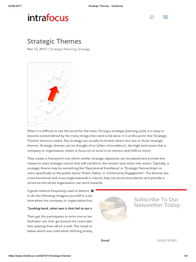 Strategic Themes - Intrafocus | PDF
