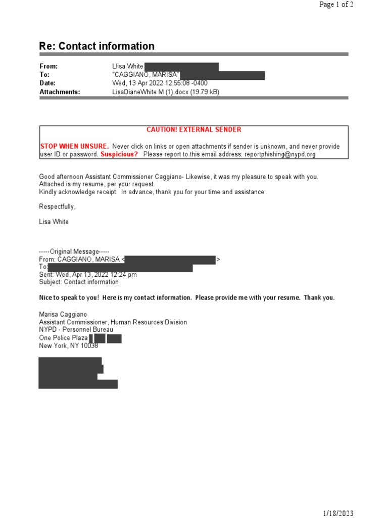 Emails Redacted | PDF | Privacy | Information