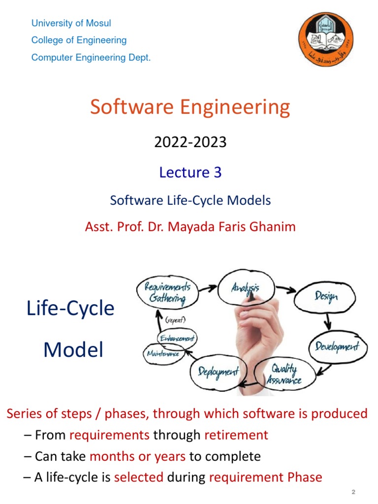 Software Engineering: Asst. Prof. Dr. Mayada Faris Ghanim | PDF ...
