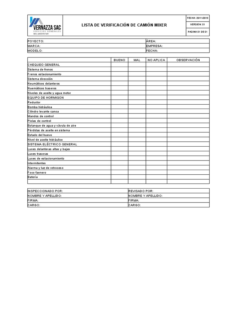 Check List Mixer | PDF