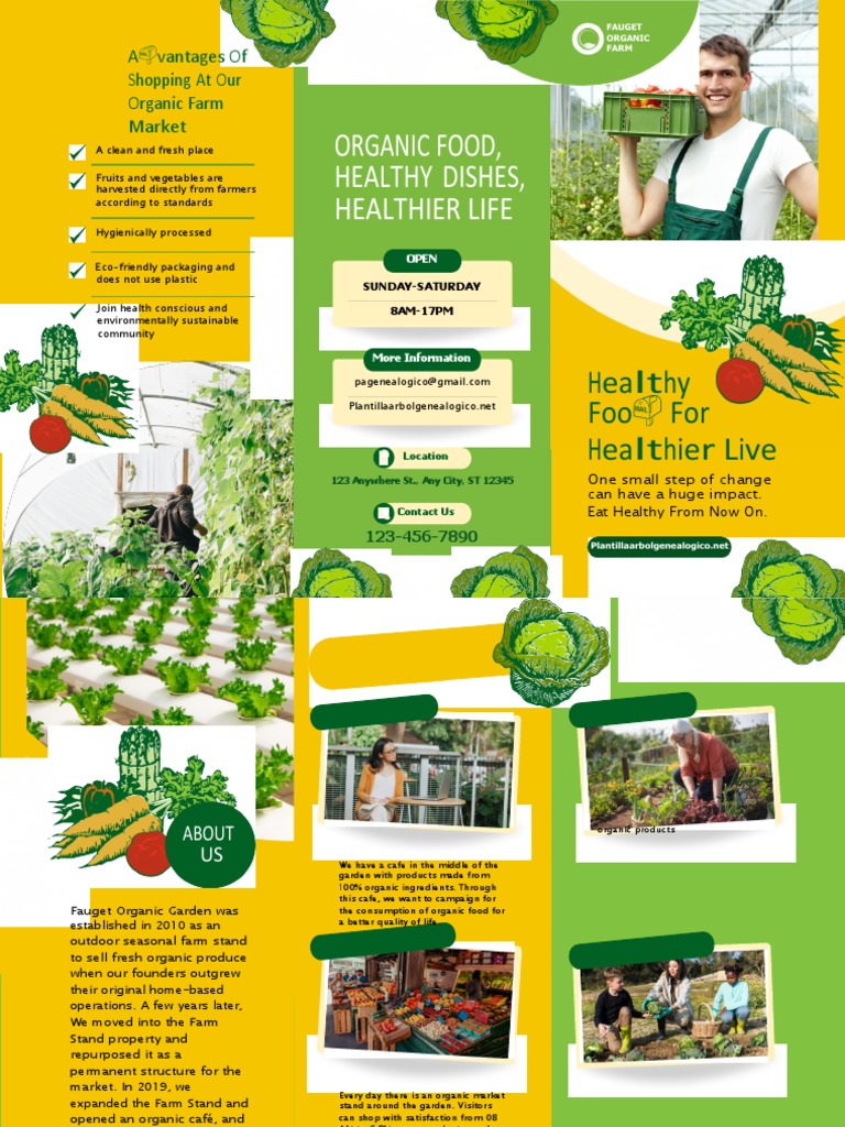 Triptico Plantación Comida Organica | PDF | Organic Foods | Foods