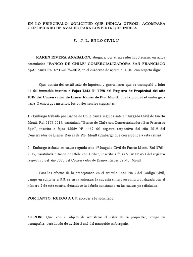 Autorizacion Subasta C 2175 2019 | PDF
