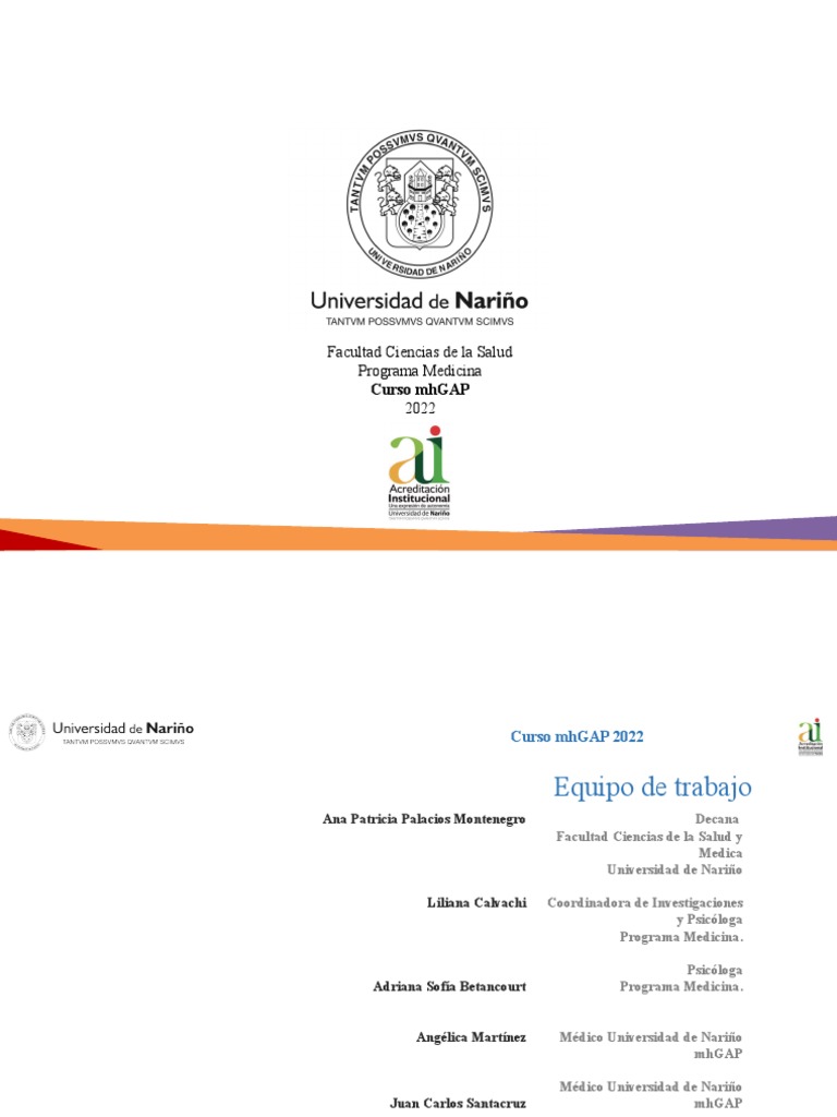 Curso MH Gap Clase Depresion 2022 | PDF | Antidepresivo | Trastorno depresivo mayor