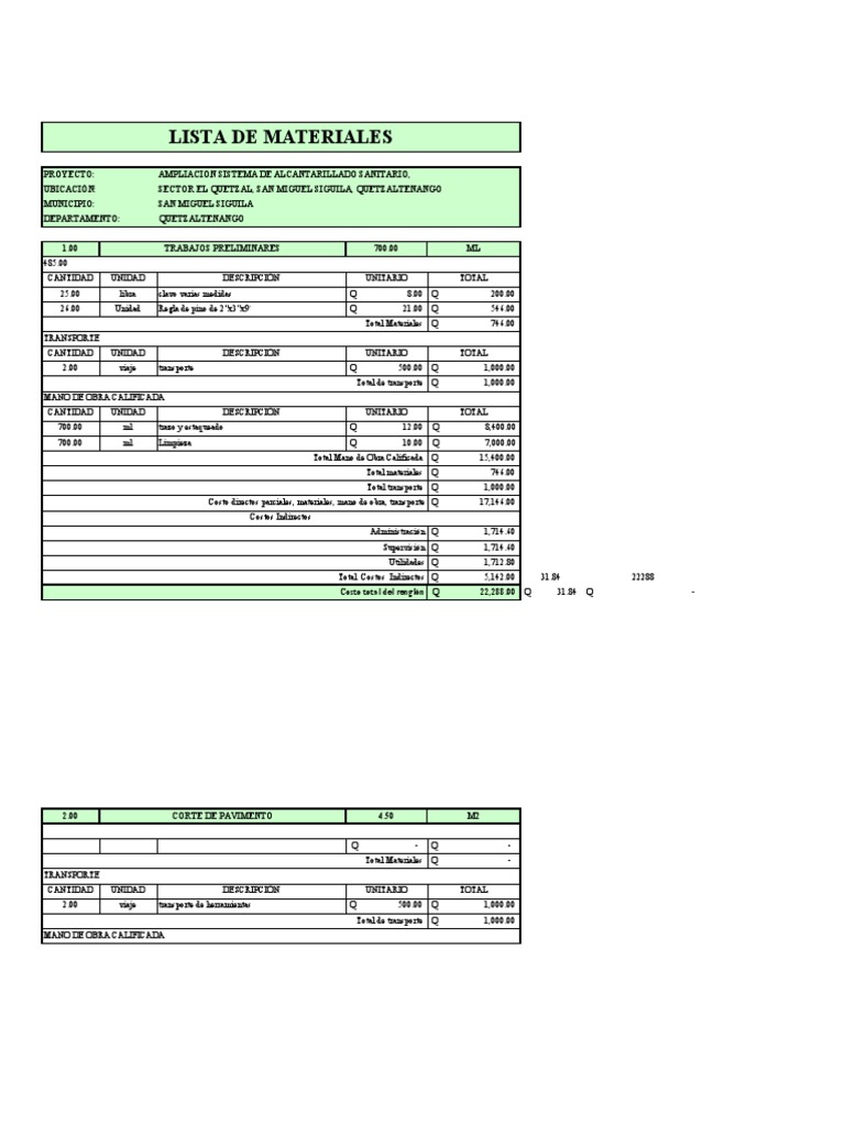 Presupuesto El Quetzal 2021 Corregido | PDF | Presupuesto | Construyendo tecnología
