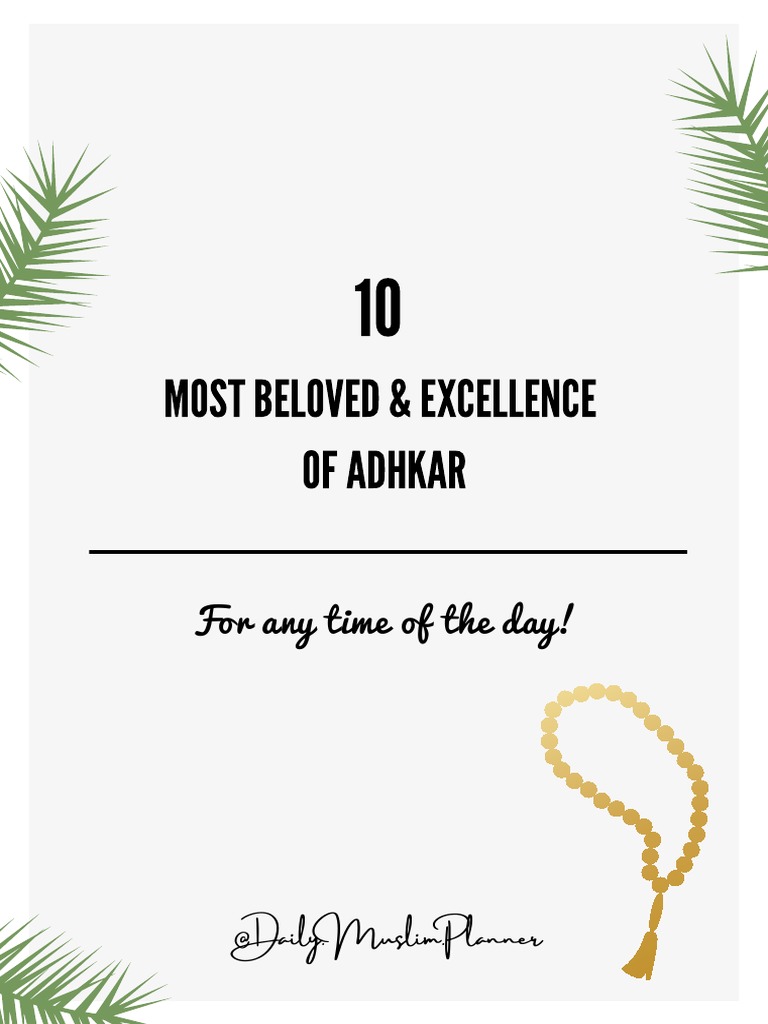 Best Adhkar for Daily Blessings | PDF | Abrahamic Religions | Religious ...