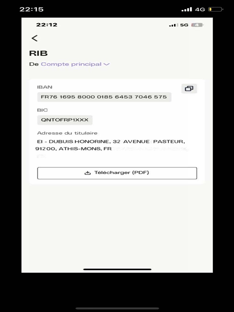 Rib Honorine Qonto | PDF