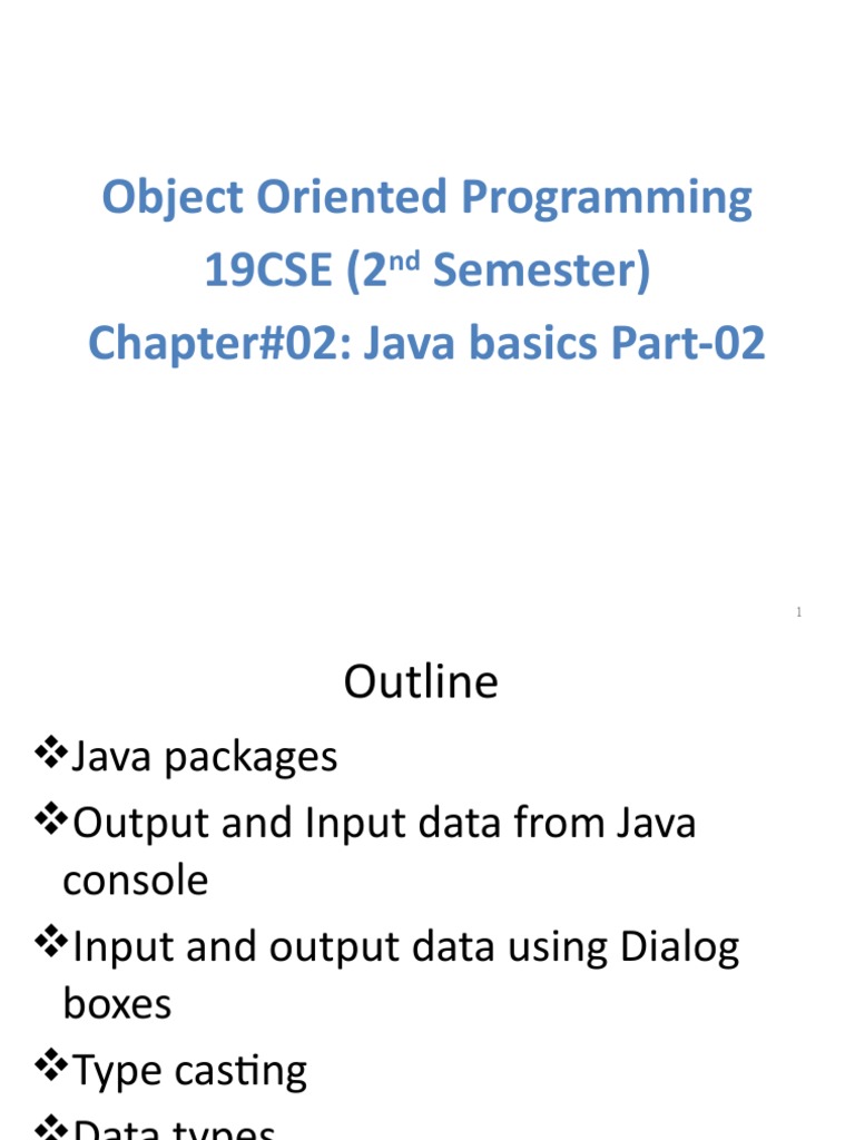 Chapter 02 - Java Basics Part 2 | PDF Chapter 02 - Java Basics Part 2 | PDF
