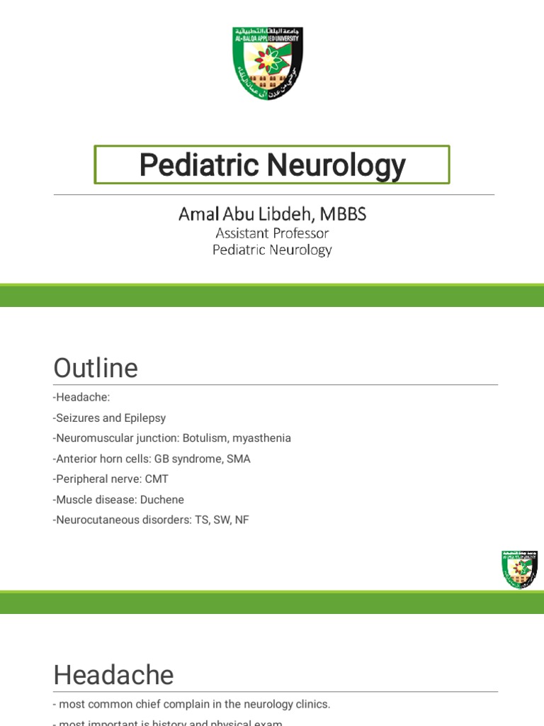 Pediatric Neurology BAU | PDF | Headache | Epilepsy