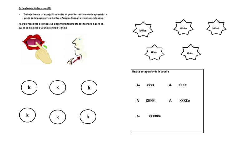 Articulación del fonema /K/ | PDF