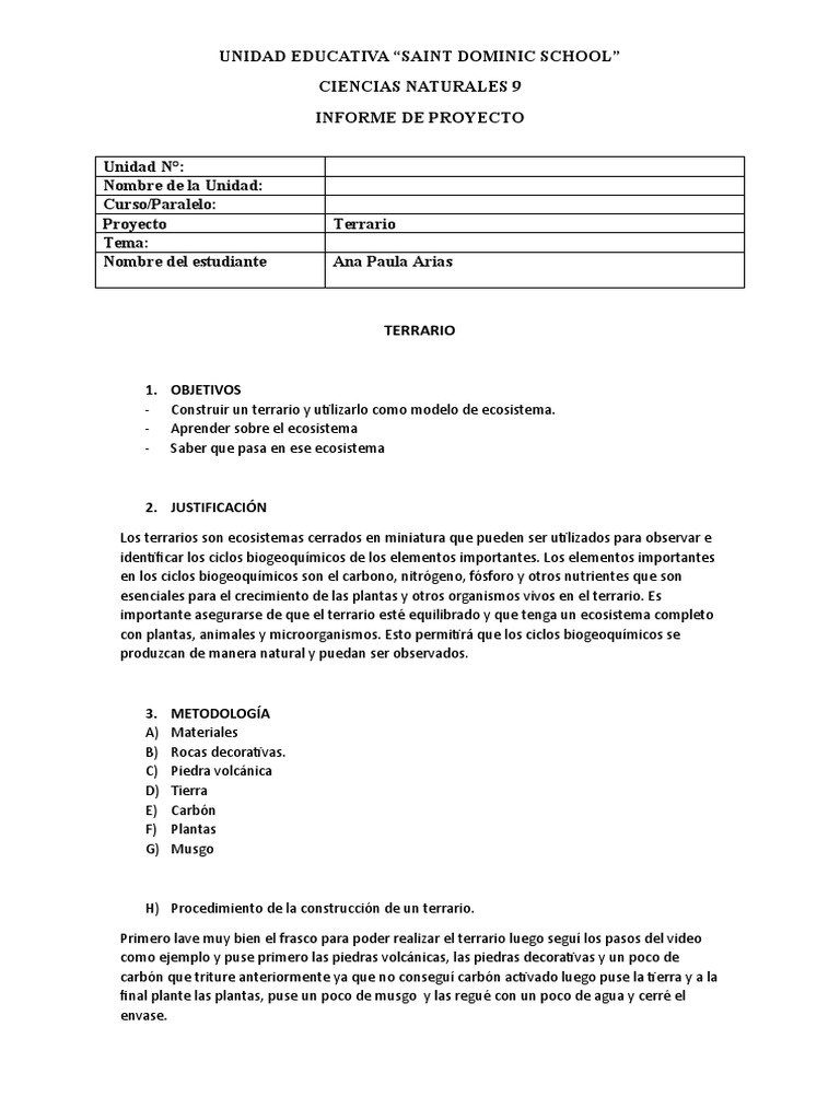 Proyecto Science Unidad 3 | PDF