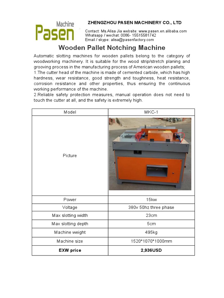 wooden pallet notching machine from Alisa 0086 15515581742 | PDF