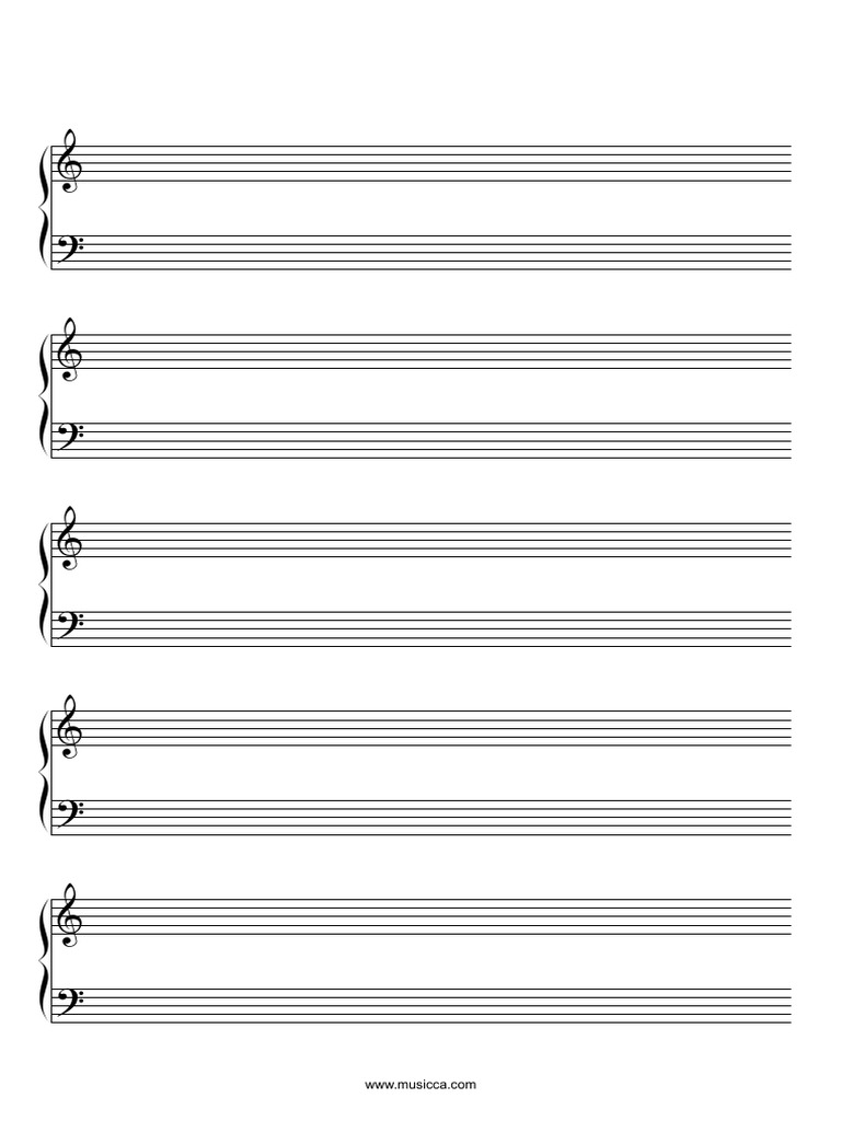 Pięciolinia Basowy i Wiolinowy | PDF