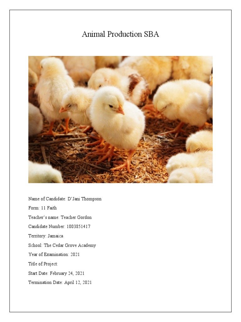 Animal Production SBA | PDF