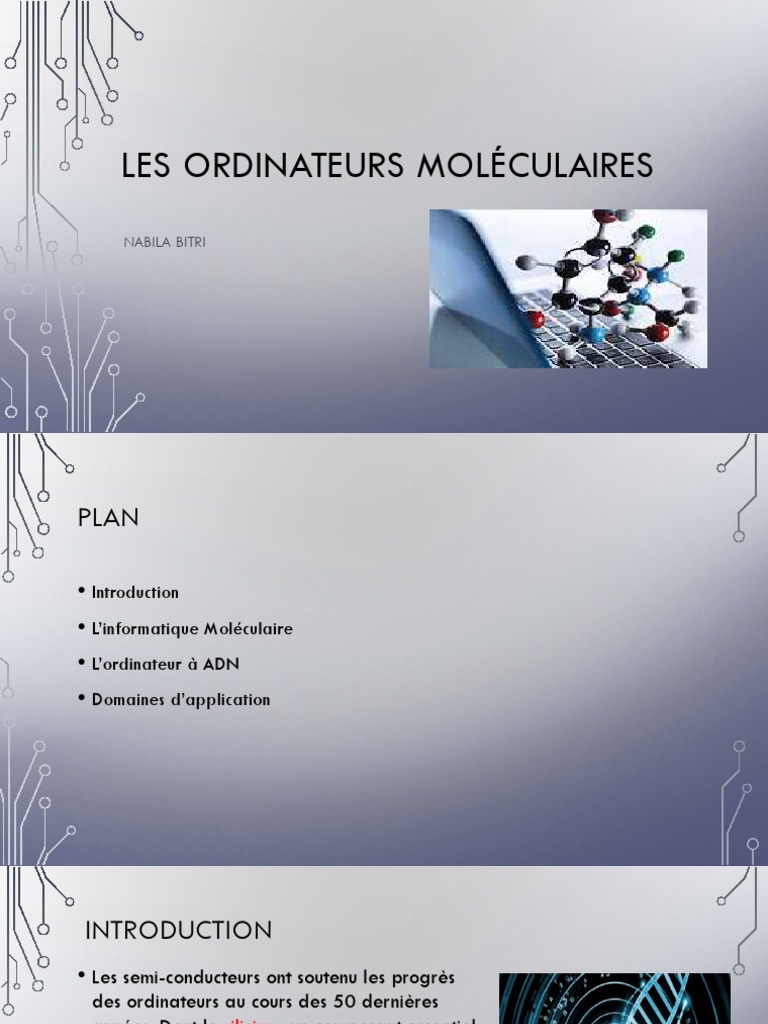 Chapitre 6 Les Ordinateurs Moléculaires | PDF | Électronique | Informatique