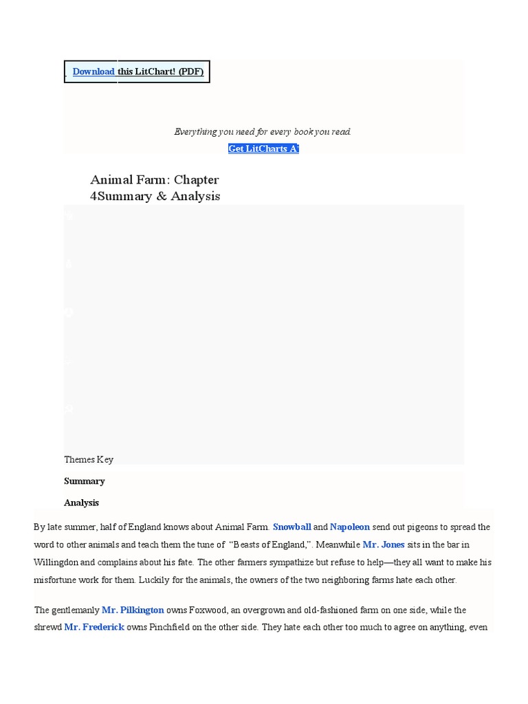 Animal Farm: Chapter 4summary & Analysis: Download | PDF | History ...