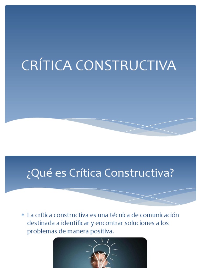 Crítica Constructiva | PDF