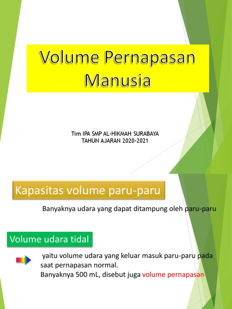 Volume Udara Paru-Paru SMP AL-HIKMAH | PDF