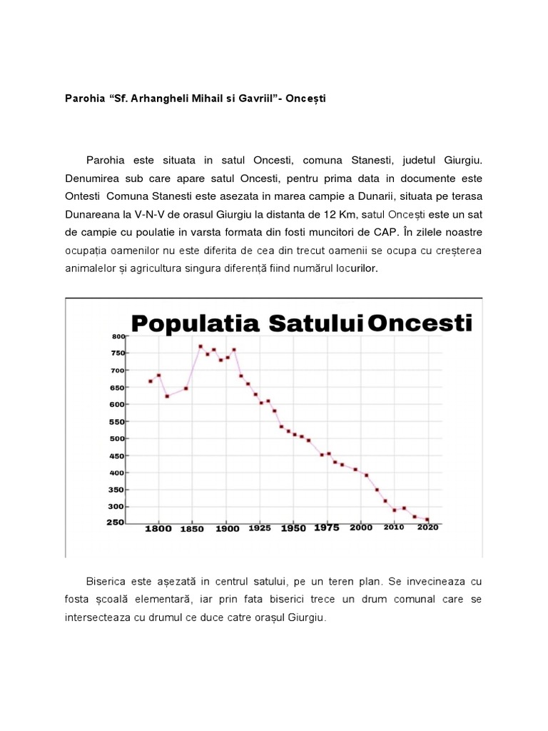 Monografie Oncesti | PDF