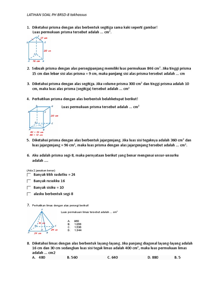 Lat Soal Math BRSD | PDF