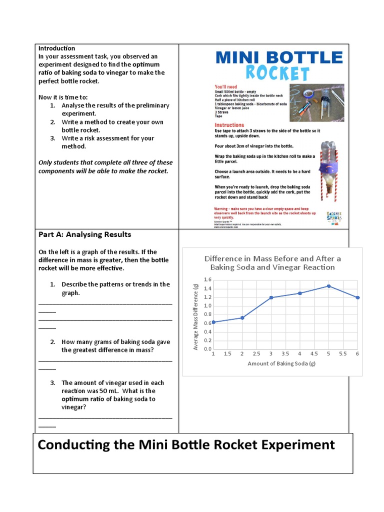 Mini Bottle Rocket Experiment | PDF | Risk | Experiment