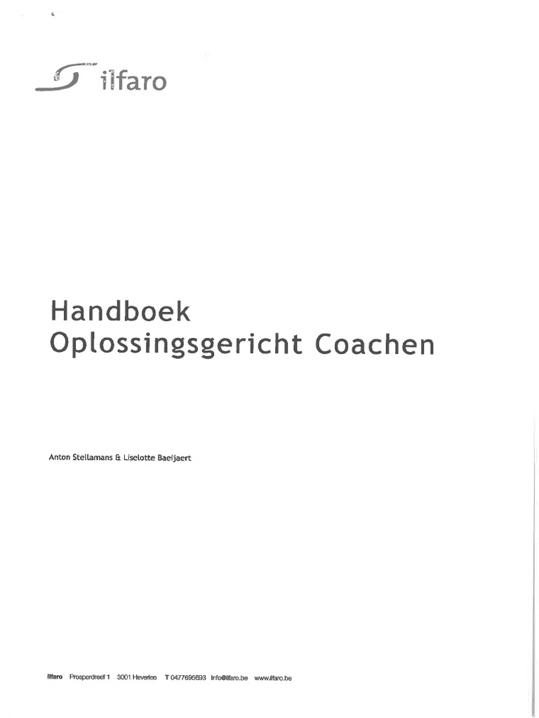 Coaching - Oplossingsgericht | PDF