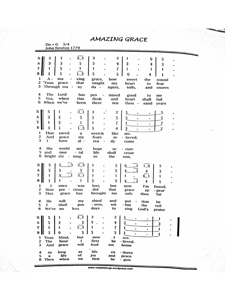 AMAZING GRACE Partitur | PDF