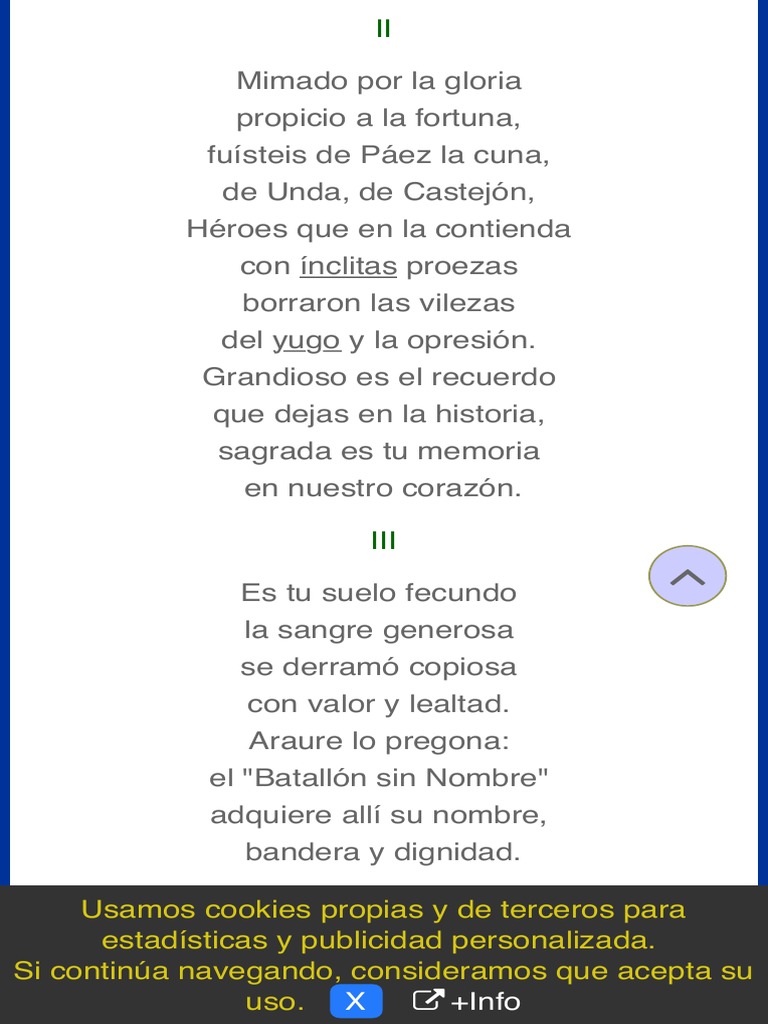 Letra Del Himno Del Estado Portuguesa - Venezuela | PDF